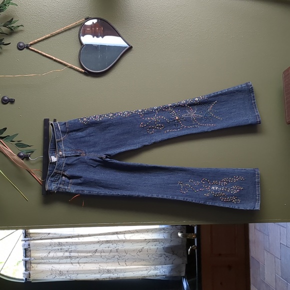 Cache | Pants & Jumpsuits | Beaded Jeans | Poshmark